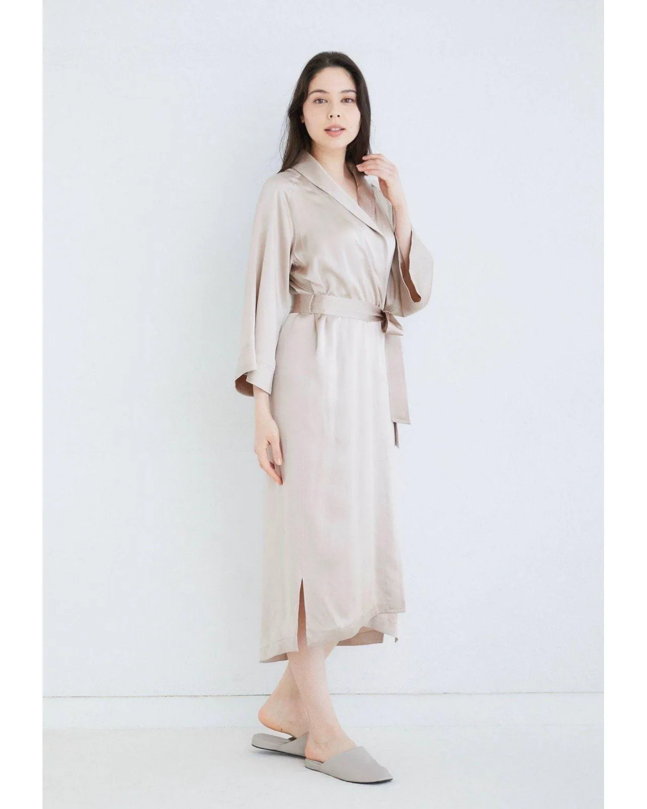 Silk Gaun Pink Beige | Matsuya Ginza