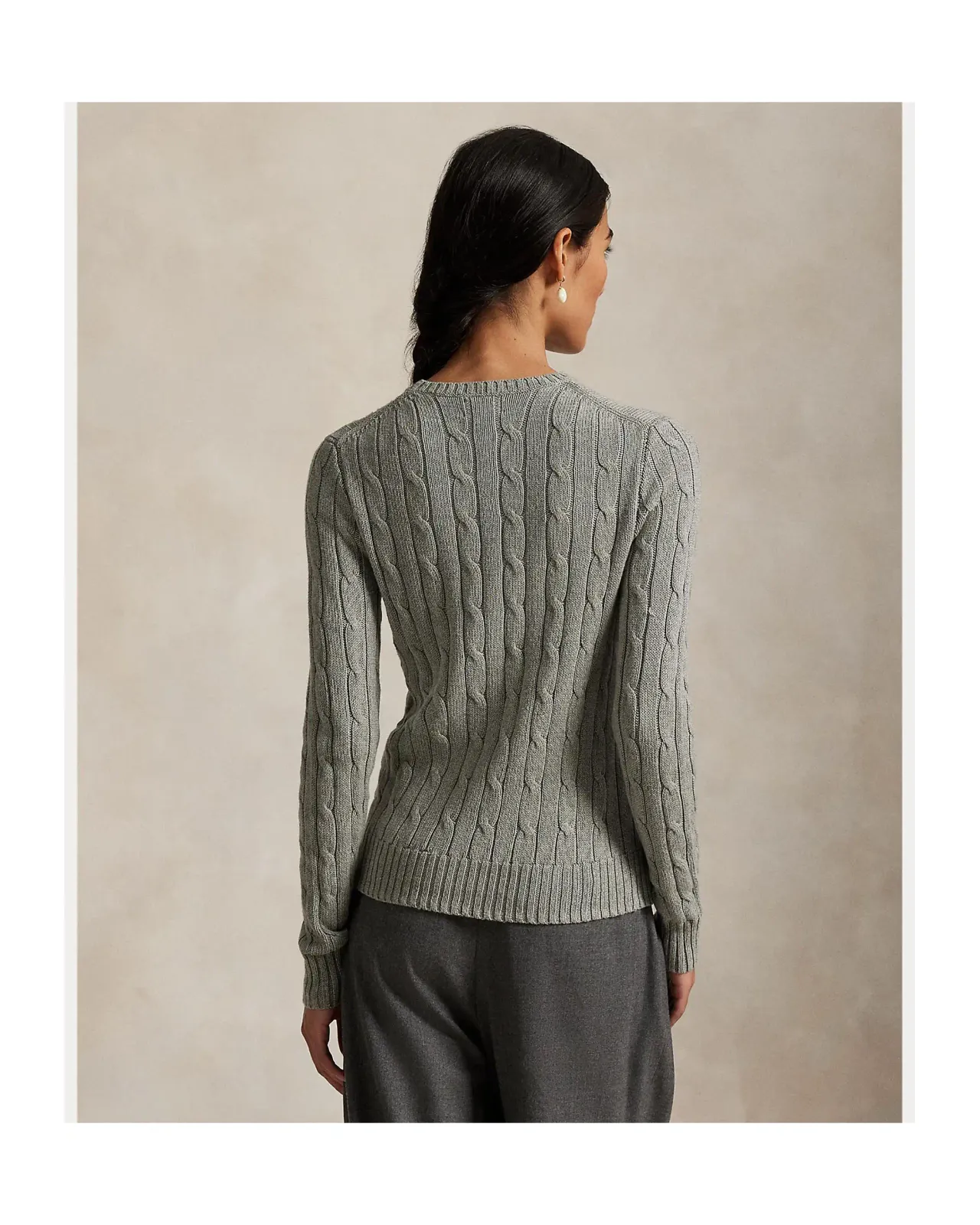 POLO RALPH LAUREN Cable Knit Cotton Crewneck Sweater | Matsuya Ginza