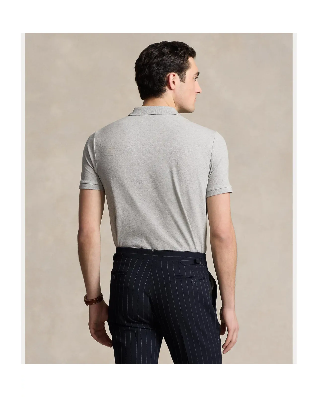 Custom Slim Fit Stretch Mesh Polo Shirt | Matsuya Ginza