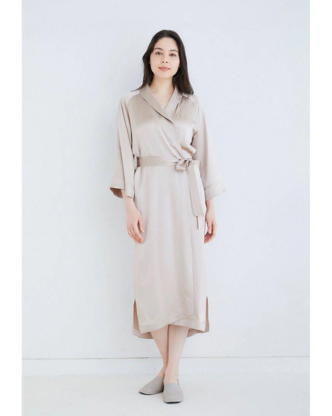 Silk Gaun Pink Beige | Matsuya Ginza