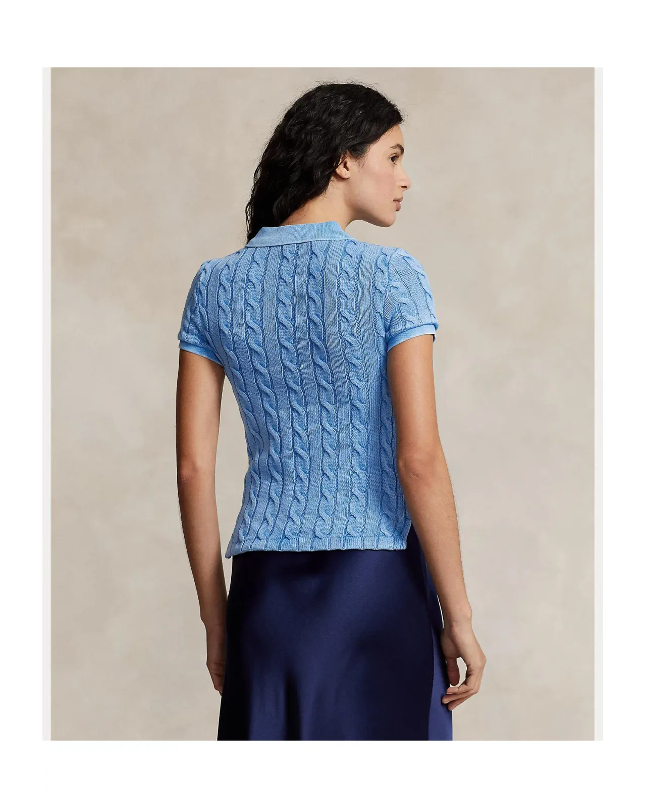 POLO RALPH LAUREN Cable Knit Polo Shirt | Matsuya Ginza