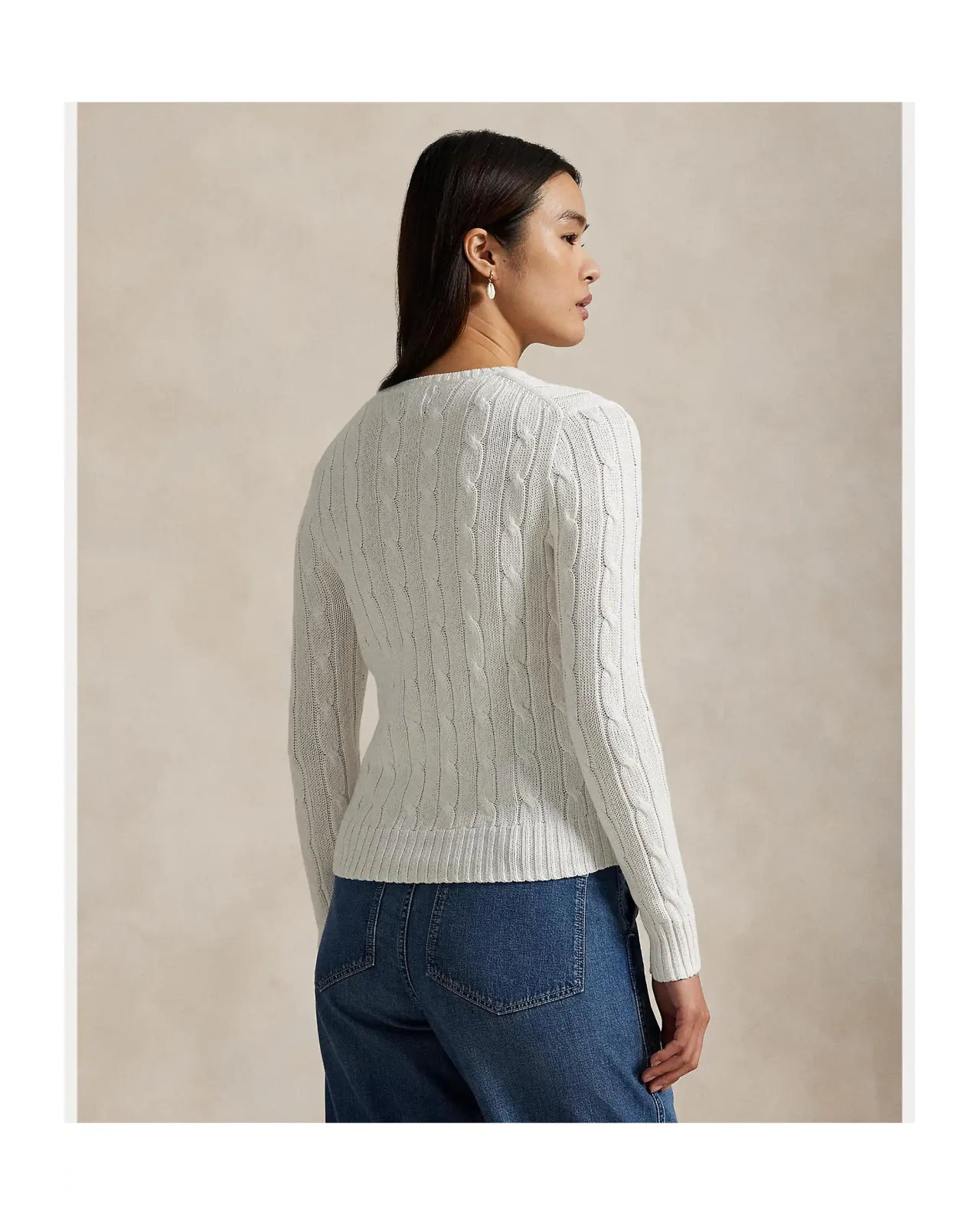 POLO RALPH LAUREN Cable Knit Cotton Crewneck Sweater | Matsuya Ginza