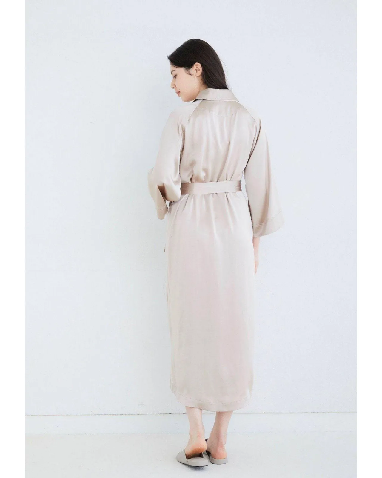 Silk Gaun Pink Beige | Matsuya Ginza